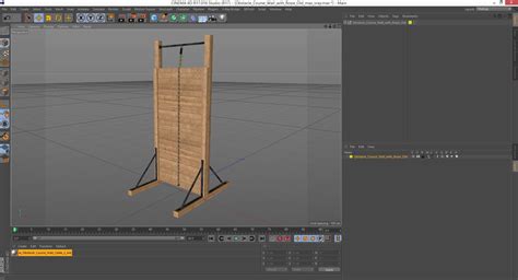 obstacle course wall with rope old 3d model 24 3ds blend c4d fbx