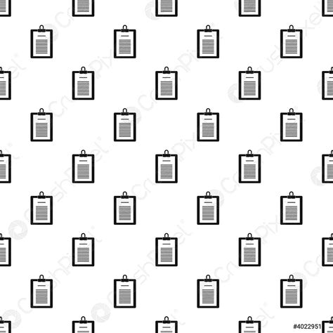 Clipboard With Checklist Pattern Vector Stock Vector 4022951 Crushpixel