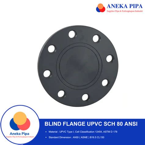 Jual Blind Flange Upvc Sch 80 Size 8 Inch Socket Ansi Kota Tangerang