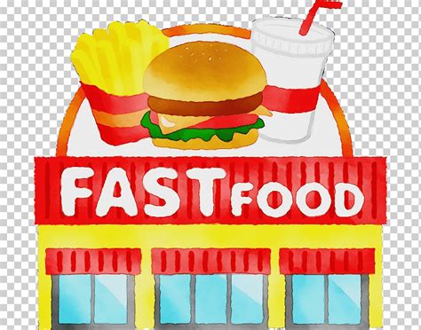 감자 튀김 수채화 페인트 습식 잉크 패스트 푸드 치즈 버거 햄버거 패스트 푸드 레스토랑 Png Klipartz
