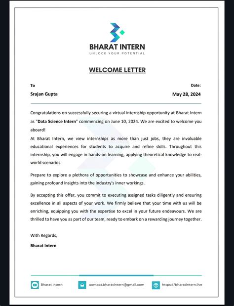 Srajan Gupta On Linkedin Internship Datascience Bharatintern Learning Growth Career