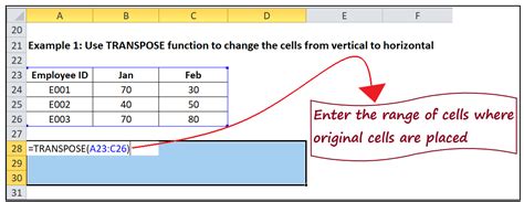 Excel Transpose Function Rearrange Your Data Free Online Tutorial
