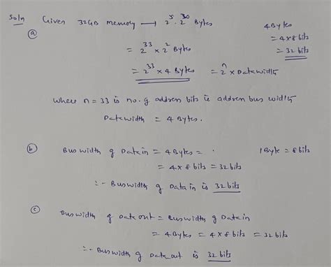 Solved What Is The Bit Width Of Addr If The Size Of The Memory Word