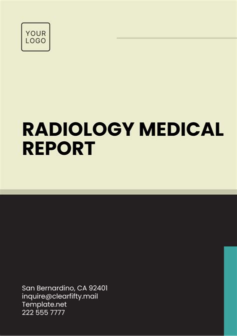 Free Radiology Report Template To Edit Online