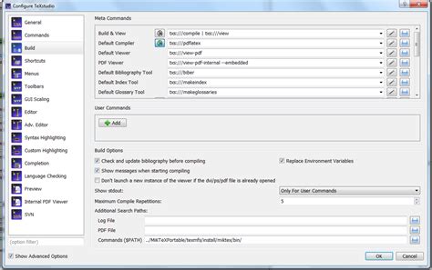 Configuring Portable TeXstudio To Use MiKTeX Portable TeX LaTeX Stack Exchange