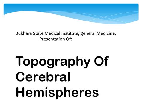 SOLUTION Topography Of The Cerebral Hemispheres Studypool