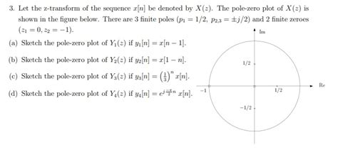 Solved 3 Let The Z Transform Of The Sequence X[n] Be