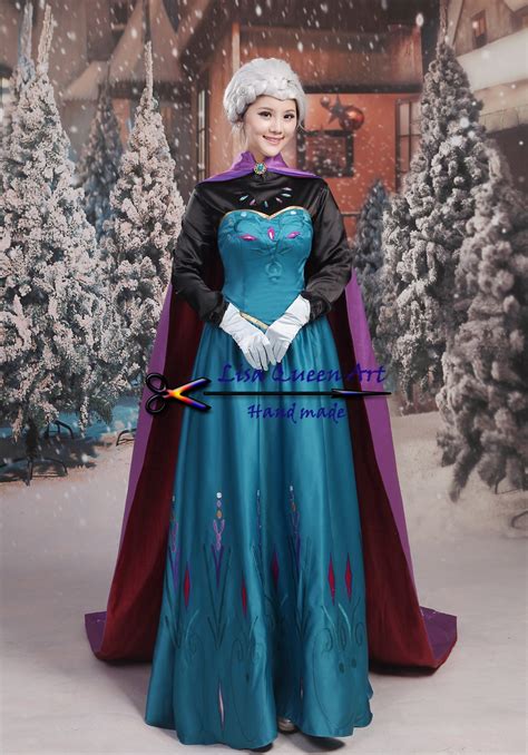 Frozen Elsa Queen Cosplay Costume Adult Frozen Elsa Cosplay Etsy