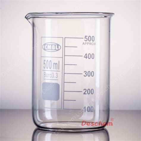 500mlglass Beaker Low Form Chemistry Lab Glasswar Vicedeal