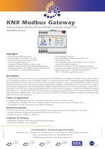KNX Modbus Gateway DIN Rail Housing B B Automations Und Steuerungstechnik GmbH PDF