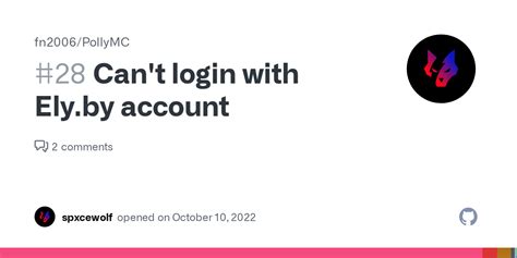Cant Login With Elyby Account · Issue 28 · Fn2006pollymc · Github