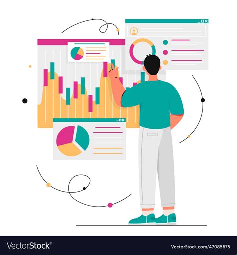 Analysis Of Graphs Royalty Free Vector Image Vectorstock