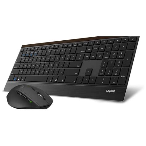 Rapoo 9500m 2 4ghz And Bluetooth 1600dpi Multi Device Keyboard And Mouse Combo Black Big W