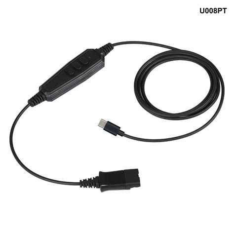Quick Disconnect Headset Cable To USB A USB C Connector With Inline Control Quick Disconnect