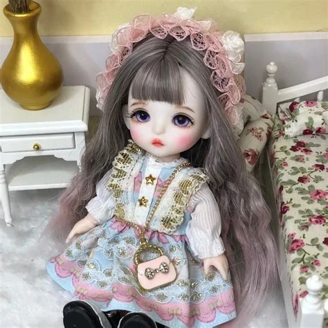 Jual 17cm Bjd Cute Doll Handmade Makeup Mini Ball Jointed Doll With Fashion Clothes Beautiful