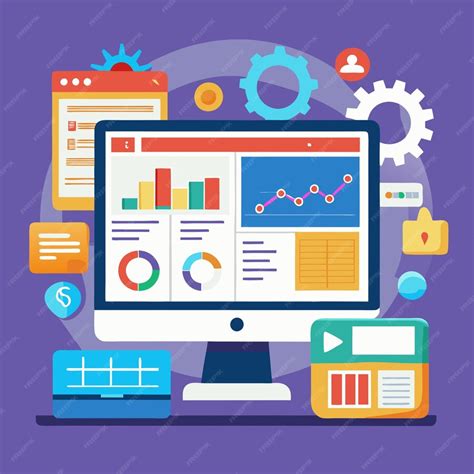 Admin Dashboard Graphics Illustration Premium Ai Generated Vector