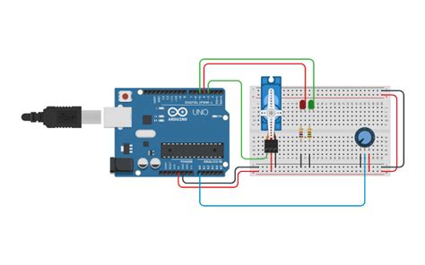 Circuit Design Controlando Servo Com Potenciômetro Tinkercad