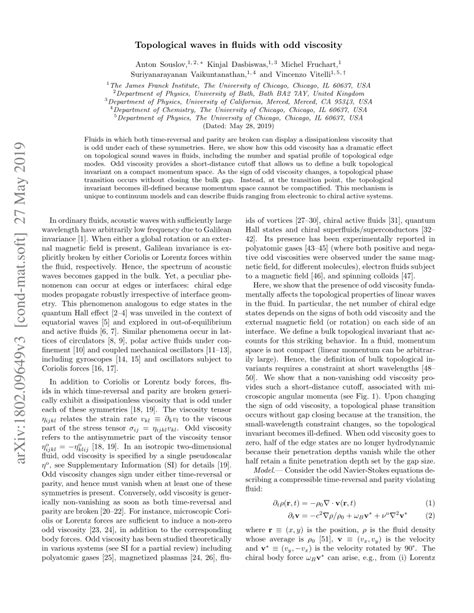 Pdf Topological Waves And Odd Viscosity In Chiral Active Fluids And