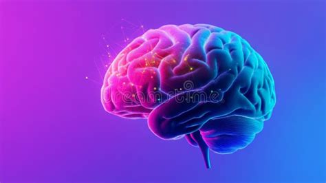 Human Brain Neural Network Concept Vibrant 3d Of A Human Brain With Glowing Neural Connections
