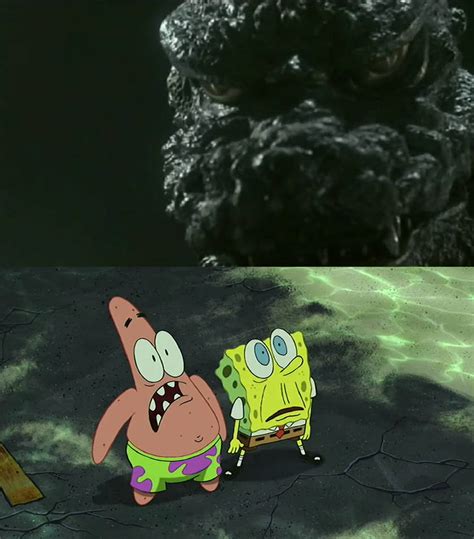 Spongebob And Patrick React Godzilla 1985 1 By Mnstrfrc On Deviantart