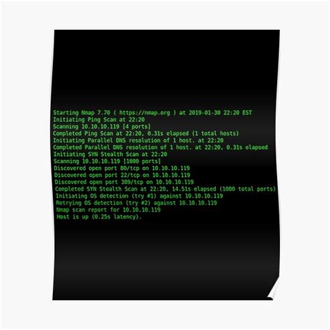 NMAP Ping Scan Poster For Sale By Clubtee Redbubble