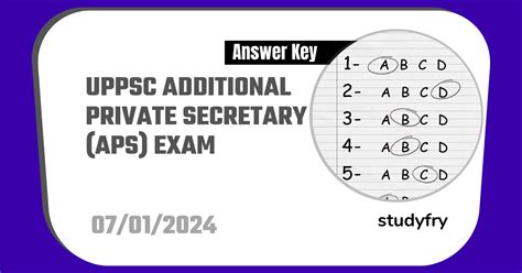 Uppsc Additional Private Secretary Aps Exam January Answer