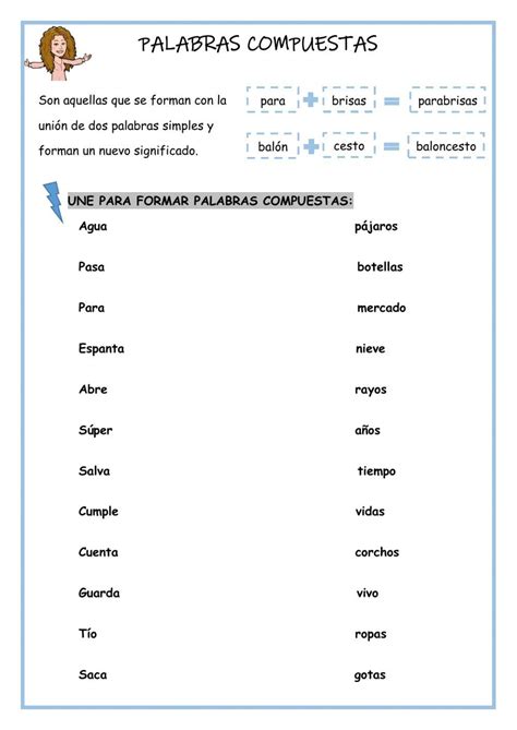 Ejercicio Online De Palabras Compuestas Para 5º Educación Primaria
