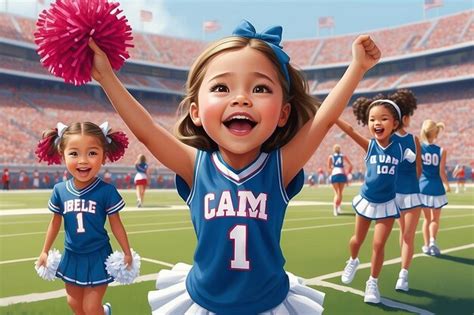 Premium Photo Mommys Little Cheerleader