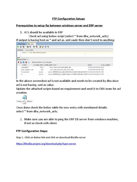 Ftp And Acl Configuration Setups Pdf Computers