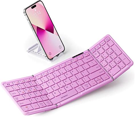 Seenda Foldable Bluetooth Keyboard For Travel Portable Wireless Folding Keyboard