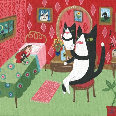 Tuxedo Cat Art Etsy