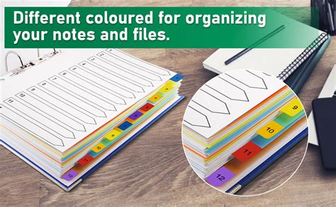 A File Dividers Part Extra Wide Coloured Tabs Pack Folder Dividers Coloured Mylar For