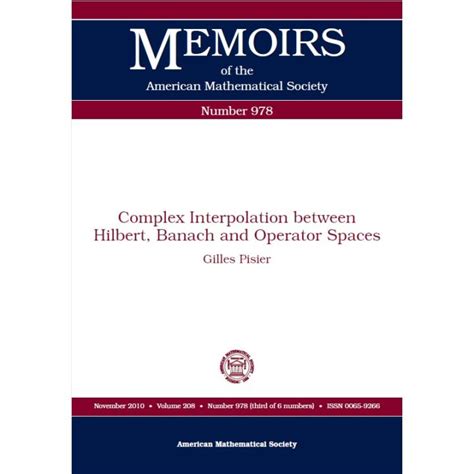 Complex Interpolation Between Hilbert Banach And Operator S Lazada
