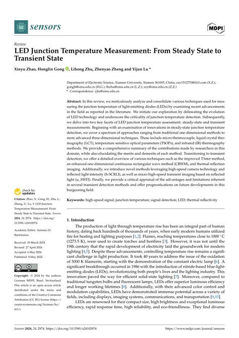 Pdf Led Junction Temperature Measurement From Steady State To Transient State