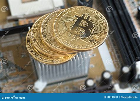 Blockchain Technology Bitcoin Mining Concept Stock Image Image Of