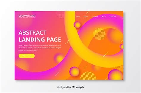 Free Vector Abstract Gradient Landing Page Template