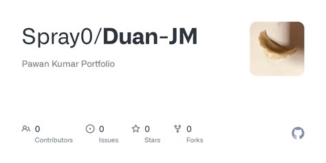 Github Spray Duan Jm Pawan Kumar Portfolio