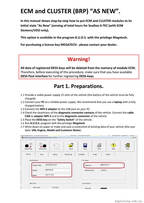 BUDS ECM And CLUSTER BRP AS NEW Diagnostic BRP