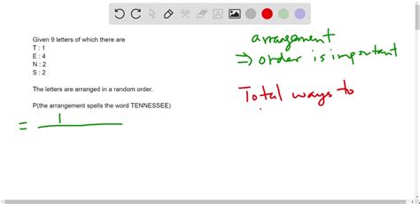 Solved An Experiment Consists Of Randomly Rearranging The 10 Letters
