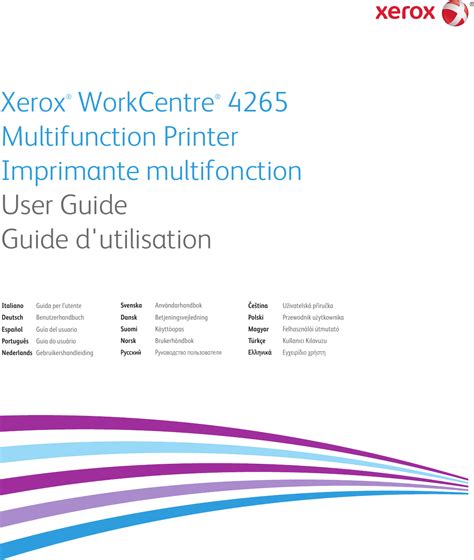 Xerox Workcentre 4265 Users Manual Xerox® Workcentre® Multifunction Printer