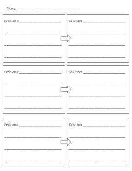 Problems And Solutions Graphic Organizer By Micaela Malachowski Tpt