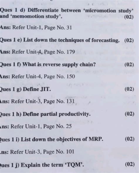 Ques 1 D Differentiate Between Micromotion StudyX