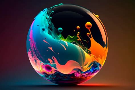 Premium Ai Image An Abstract Colorful Sphere Digital Illustration Design Concept