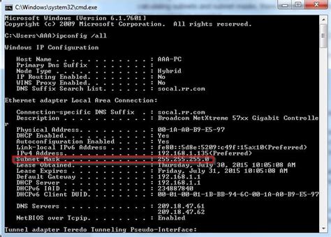 How To Locate Ip Range Subnet Masks Gateway And Dns