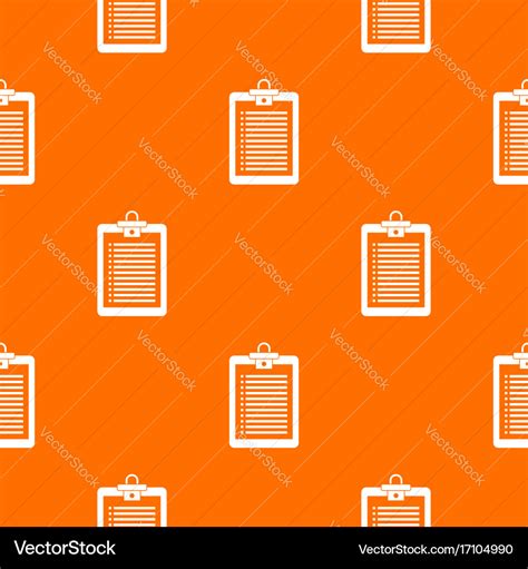 Clipboard With Check List Pattern Seamless Vector Image