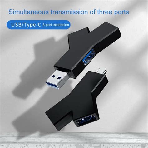 3 IN 1 USB Hub 3พอรต USB 3 0แบบพกพา Mini Docking สถาน Ultra Slim 5Gbps 480Mbps High Speed