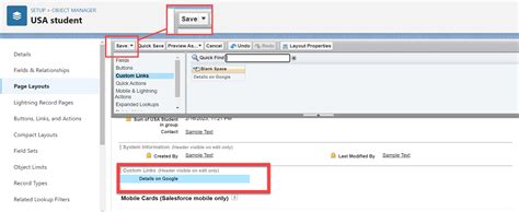 Custom Links In Salesforce