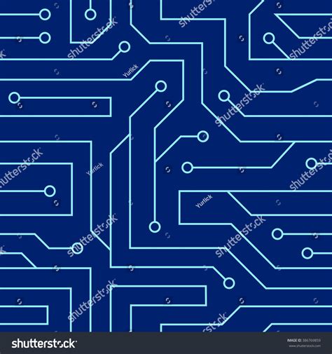 Circuit Board Vector Seamless Pattern Tileable Stock Vector Royalty Free Shutterstock