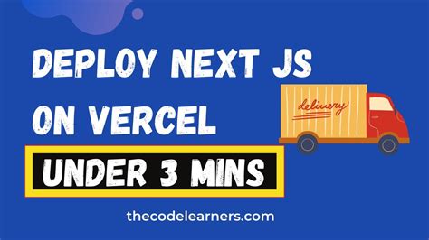 Deploy Next Js On Vercel Under 3 Mins Nextjs Reactjs Youtube