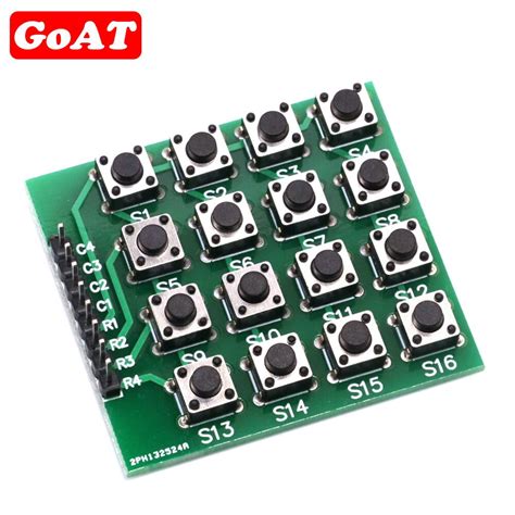 8pin 4x4 4 4 matrix 16 keys button keypad keyboard breadboard module